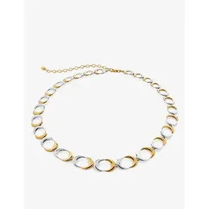 Monica Vinader Kissing Moon Necklace - Yellow Gold