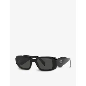 Prada Pr 17ws Rectangular Sunglasses - Black