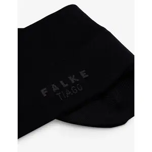 Falke Tiago Ribbed-edge Cotton-blend Socks - Black