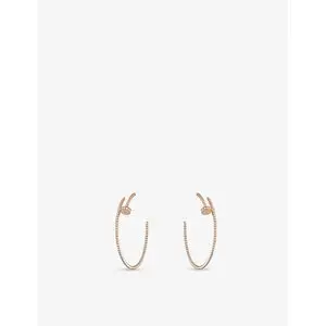 CARTIER Juste Un Clou 18ct And Diamond Earrings - Rose Gold