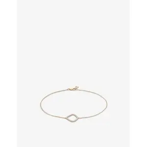 Monica Vinader 18ct Gold Vermeil Riva Kite Diamond Chain Bracelet - Yellow Gold