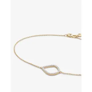 Monica Vinader Riva Kite Diamond And 18ct Gold-vermeil Chain Bracelet