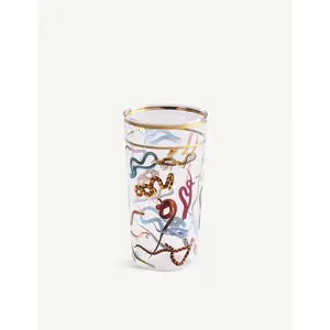 SELETTI Toiletpaper Printed Glass Tumbler 13cm - One-color