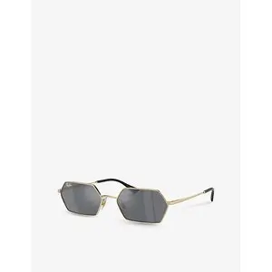 Ray-ban Irregular Frame Metal Sunglasses - Gold