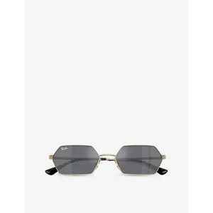 Ray-ban Irregular Frame Metal Sunglasses - Gold