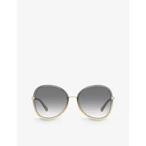 Chloé Butterfly-frame Acetate Sunglasses - Grey
