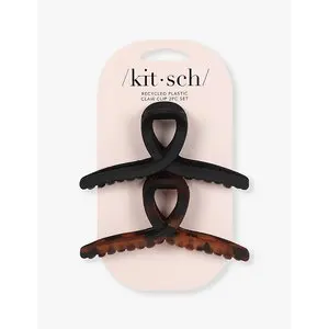 KITSCH Loop Claw Clips Set Of Two - Black