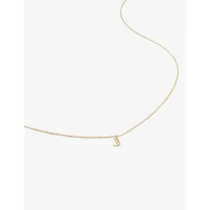 Monica Vinader 14ct Yellow-gold Letter J Pendant Necklace - Yellow Gold
