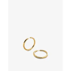 Monica Vinader Essential Click Large Hoop Earrings - Yellow Gold