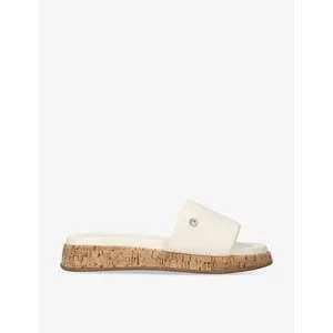 Carvela Stud-embellished Flat-sole Faux-leather Mules