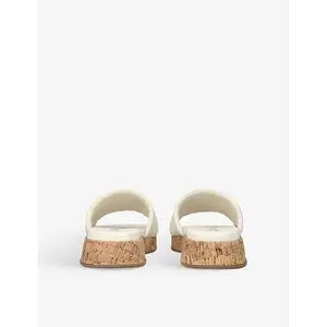 Carvela Stud-embellished Flat-sole Faux-leather Mules