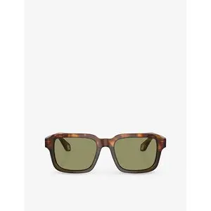 Giorgio Armani Ar8194u Rectangle Sunglasses - Brown