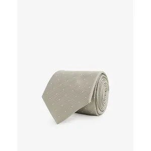 REISS Reiss Liam Polka-Dot Woven Tie Champagne
