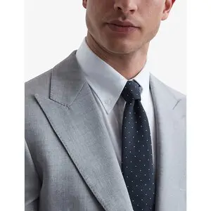 REISS Liam Polka-dot Woven Tie - Navy