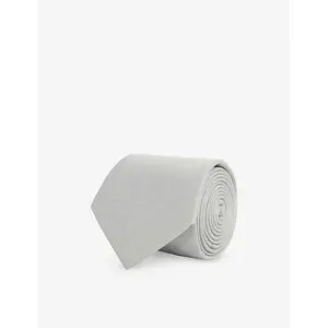 REISS Reiss Liam Polka-Dot Woven Tie Silver