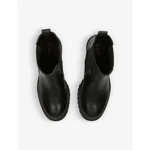 Carvela Logo-plaque Leather Heeled Ankle Boots