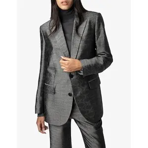 Zadig&Voltaire Vegy Monogram-jacquard Woven Blazer