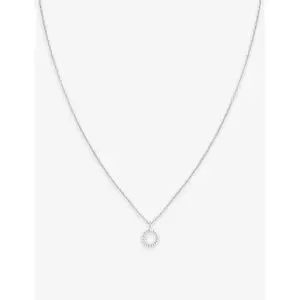 ASTRID & MIYU Initial Pendant Necklace - Rhodium