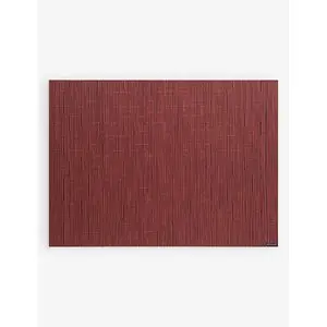 CHILEWICH Rectangle-shape Woven Bamboo Placemat 36cm X 48cm - Cranberry