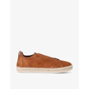 Zegna Triple Stitch Contrast-sole Suede Espadrilles
