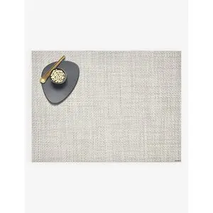 CHILEWICH Basketweave Square Placemat 36cm X 38cm - Natural
