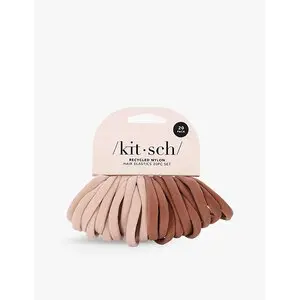 KITSCH Set Of 20 Nylon Hair Ties - Blush