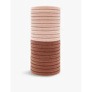 KITSCH Set Of 20 Nylon Hair Ties - Blush