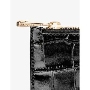 ASPINAL OF LONDON Croc-embossed Leather Pouch