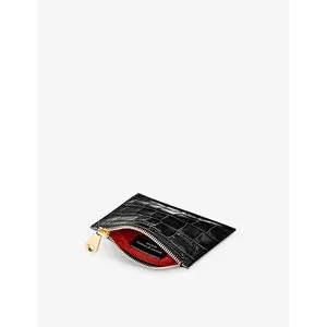ASPINAL OF LONDON Croc-embossed Leather Pouch