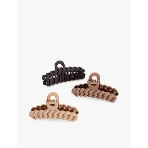 KITSCH Chain Hair Claw Clips Set Of Three - Neutral