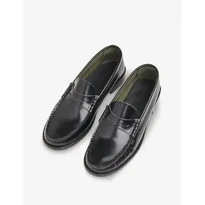 Whistles Manny Slip-on Leather Loafers - Black