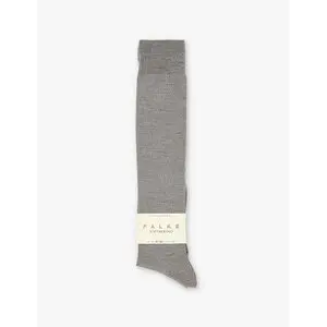 Falke Softmerino Stretch Wool-blend Knee-length Socks - Light Grey Mel.