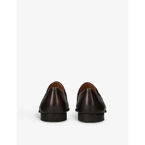 Magnanni Diezma Leather Penny Strap Loafers - Mid Brown