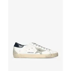 GOLDEN GOOSE Superstar Star-appliqué Leather Low-top Trainers - White/navy