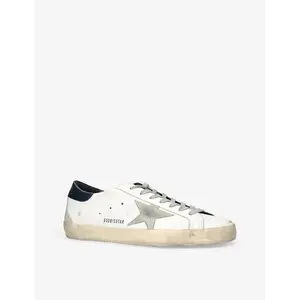 GOLDEN GOOSE Superstar Star-appliqué Leather Low-top Trainers - White/navy