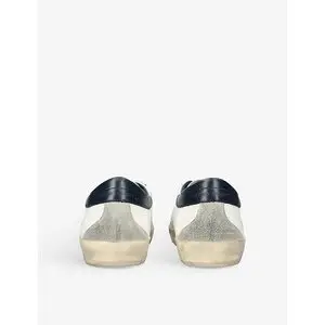 GOLDEN GOOSE Superstar Star-appliqué Leather Low-top Trainers - White/navy
