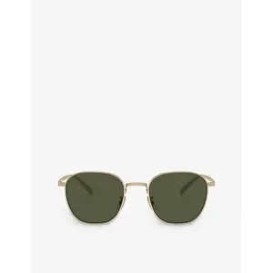 Oliver Spencer Rynn Square-frame Sunglasses - Gold