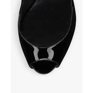 CHRISTIAN LOUBOUTIN Hot Chick Alta 120 Patent-leather Heeled Sandals - Black