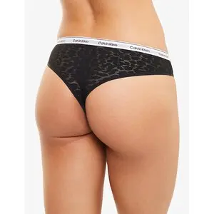Calvin Klein Modern Branded-waistband Stretch-lace Briefs