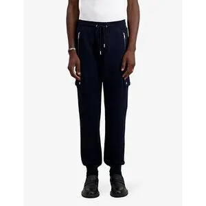 The Kooples Drawstring-waist Zipped-pocket Cotton-jersey Jogging Bottoms