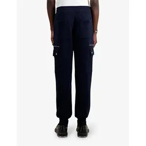 The Kooples Drawstring-waist Zipped-pocket Cotton-jersey Jogging Bottoms