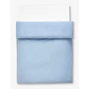 HAY Outline Contrast-trim Cotton Duvet Cover 200cm X 200cm - Soft Blue