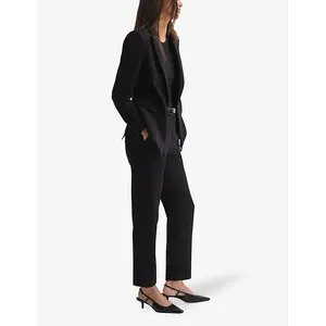 REISS Gabi Slim-leg Trousers - Black