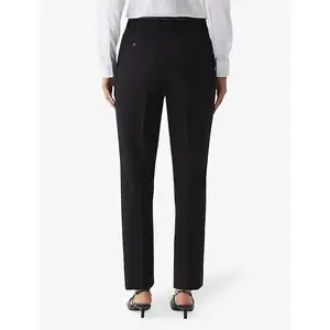 REISS Gabi Slim-leg Trousers - Black