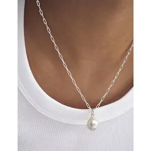 Monica Vinader Mini Paperclip Chain Necklace - Silver