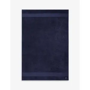 Lacoste Le Croco Logo-embroidered Cotton 100cm X 150cm - Marine