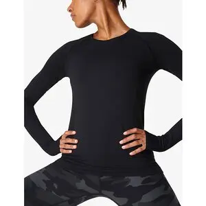 Sweaty Betty Athlete Seamless Stretch-jersey Top - Black