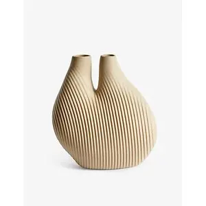 HAY Wang & Söderström Chamber Porcelain Vase 22cm - Light Beige
