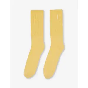 Sandro Sandro Logo-Embroidered Ribbed Ankle Socks Jaunes / Oranges