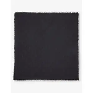 JIMMY CHOO Emani Brand-print Silk-blend Scarf - S200 Black